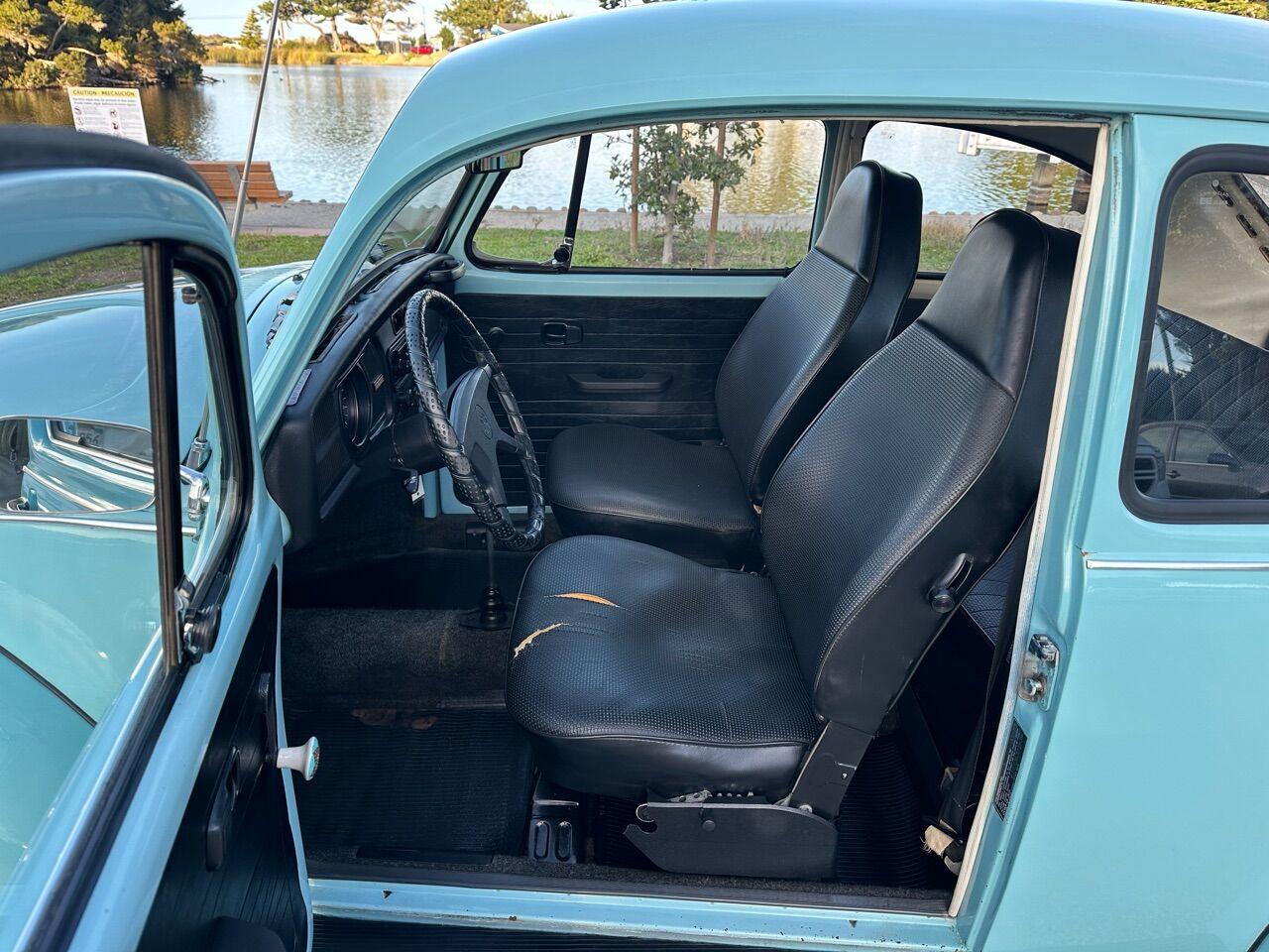Blue Volkswagen Beetle Inside
